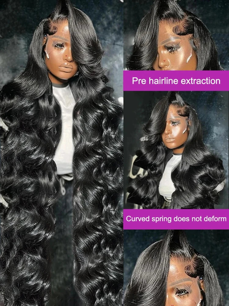 200 250 Density Brazilian Glueless 13x6 13x4 Body Wave Wig Lace Front ...